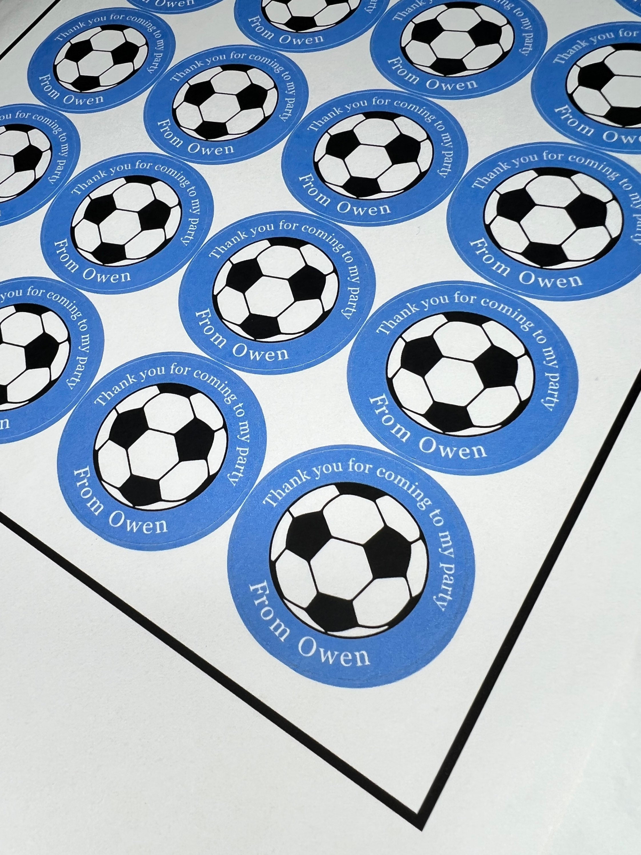 Football Party Stickers, Personalised Stickers, Party Favours Kids ...