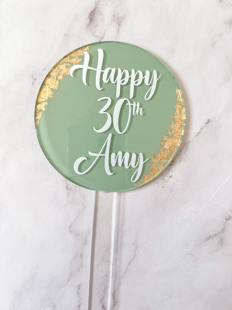 Acrylic Cake Topper Round Cake Topper Acrylic Round Topper - Etsy