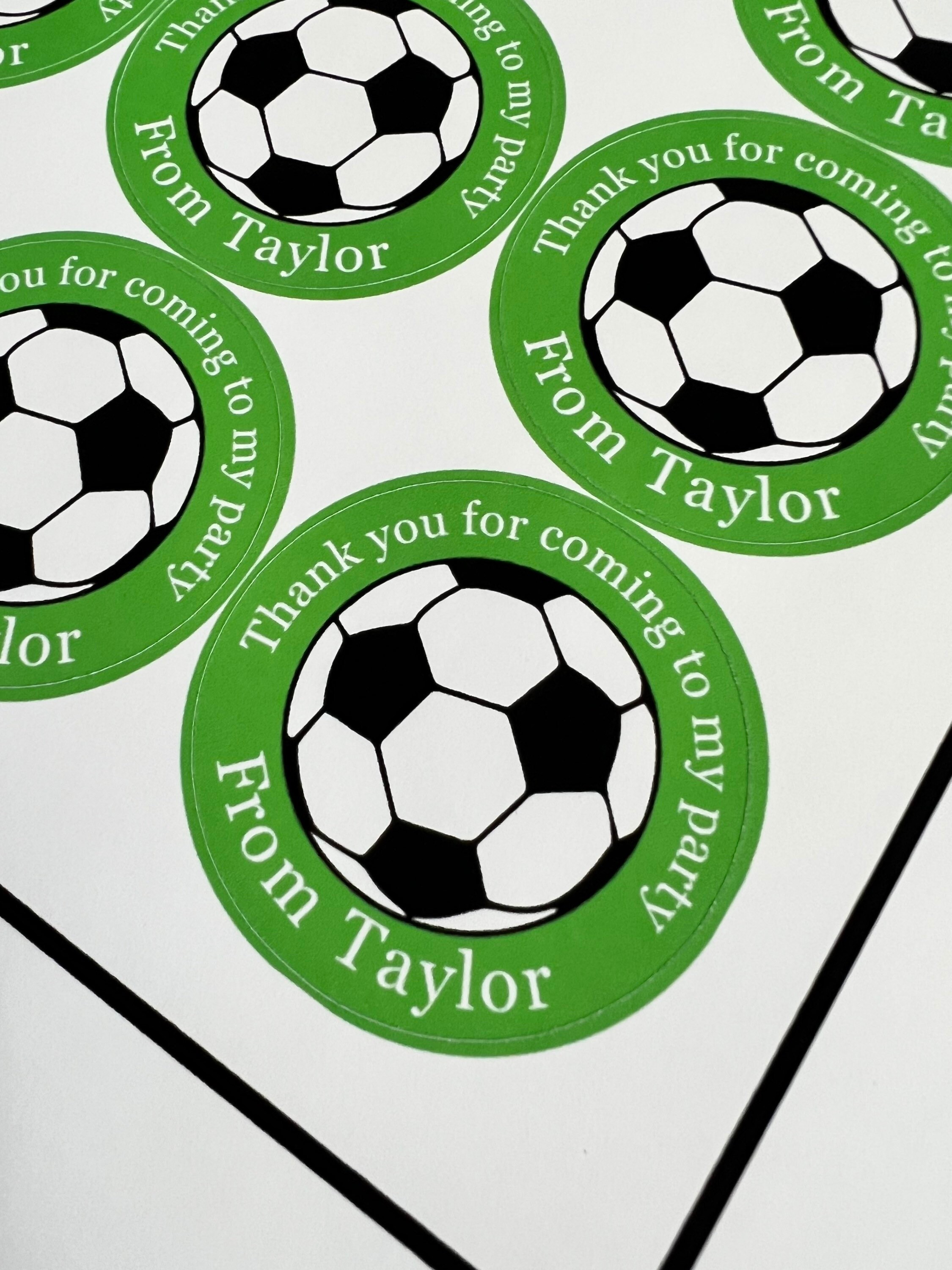 Football Party Stickers, Personalised Stickers, Party Favours Kids ...