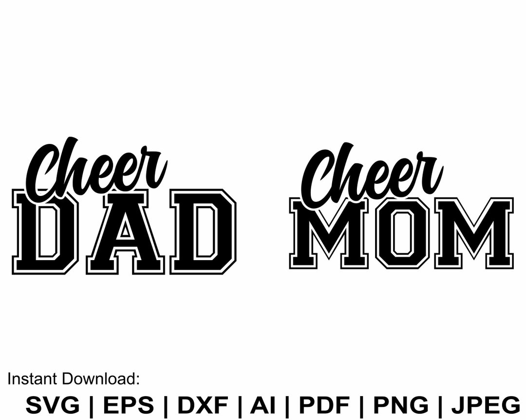 Cheer Mom Svg, Cheer Dad Svg, Cheer Mama Svg, Cheer Daddy Svg, Cheer ...