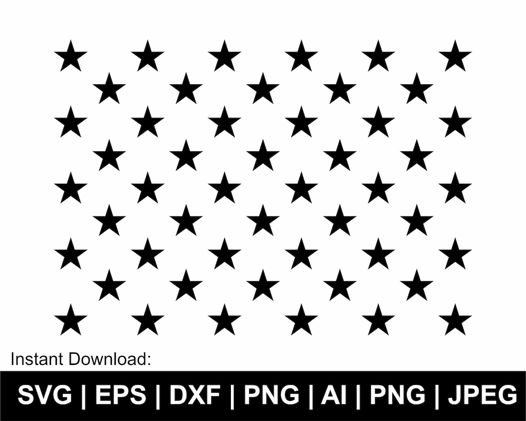 Stars Svg, 50 Star Svg, American Flag Star Svg, Union 50 Star Svg, Star ...
