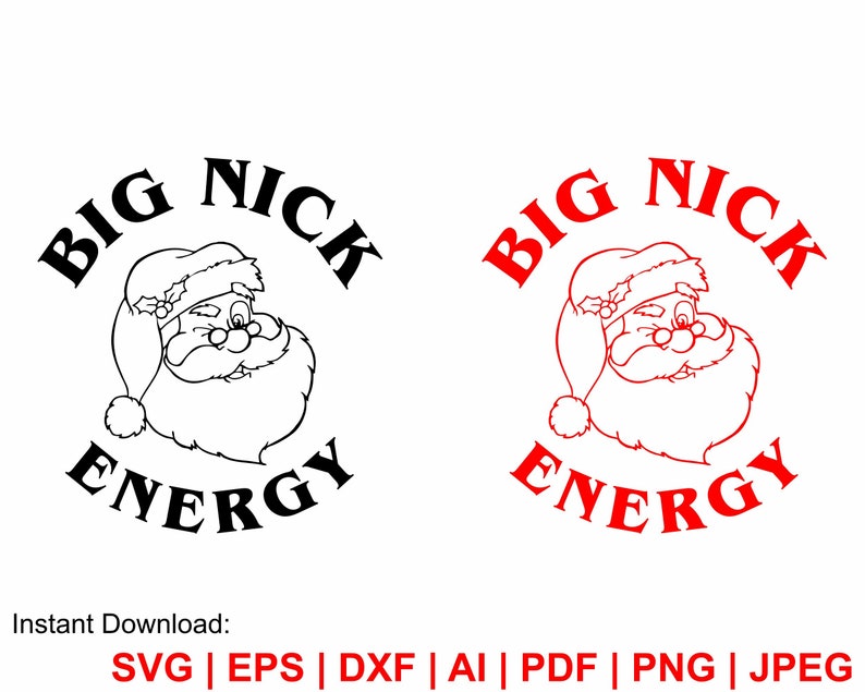 Big Nick Energy Svg Santa Head Svg Christmas Svg Santa - Etsy Denmark