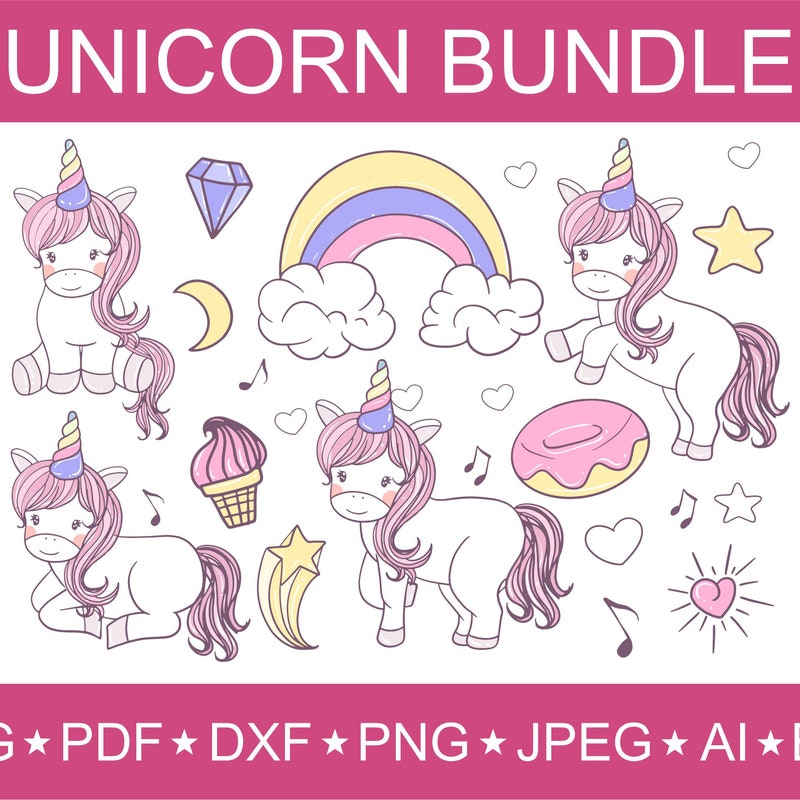 Unicorn Rainbow Svg - Etsy