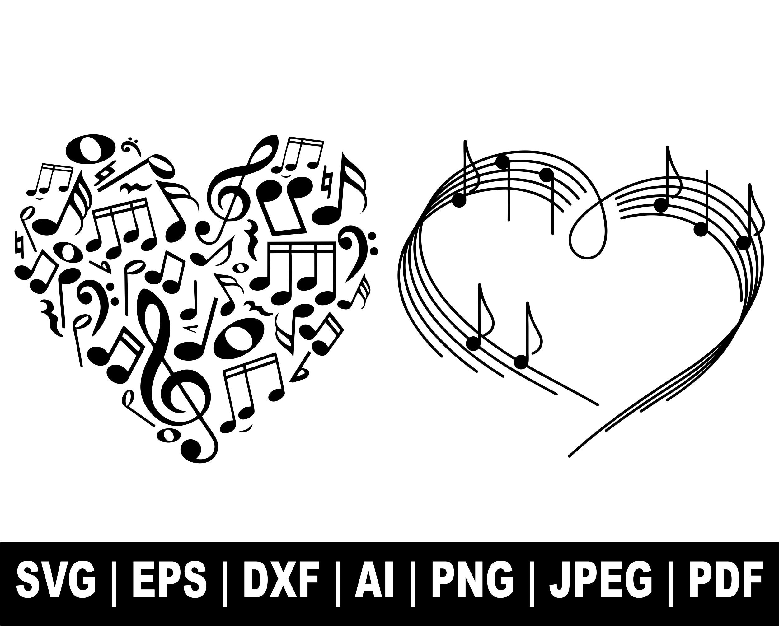 Music In Heart SVG Love Music PNG Music Notes In Heart Finland | lupon ...
