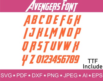 Avenger Ttf Font - Etsy