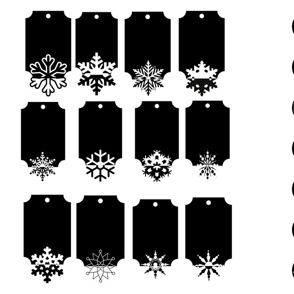 Snowflake Gift Tags - Etsy