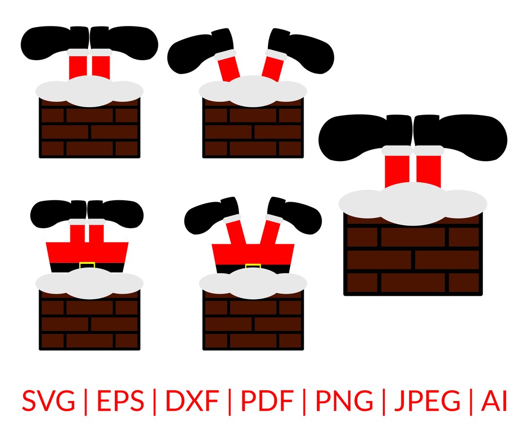 Christmas in Chimney Svg, Stuck Santa Svg, Christmas Svg, Santa Legs ...