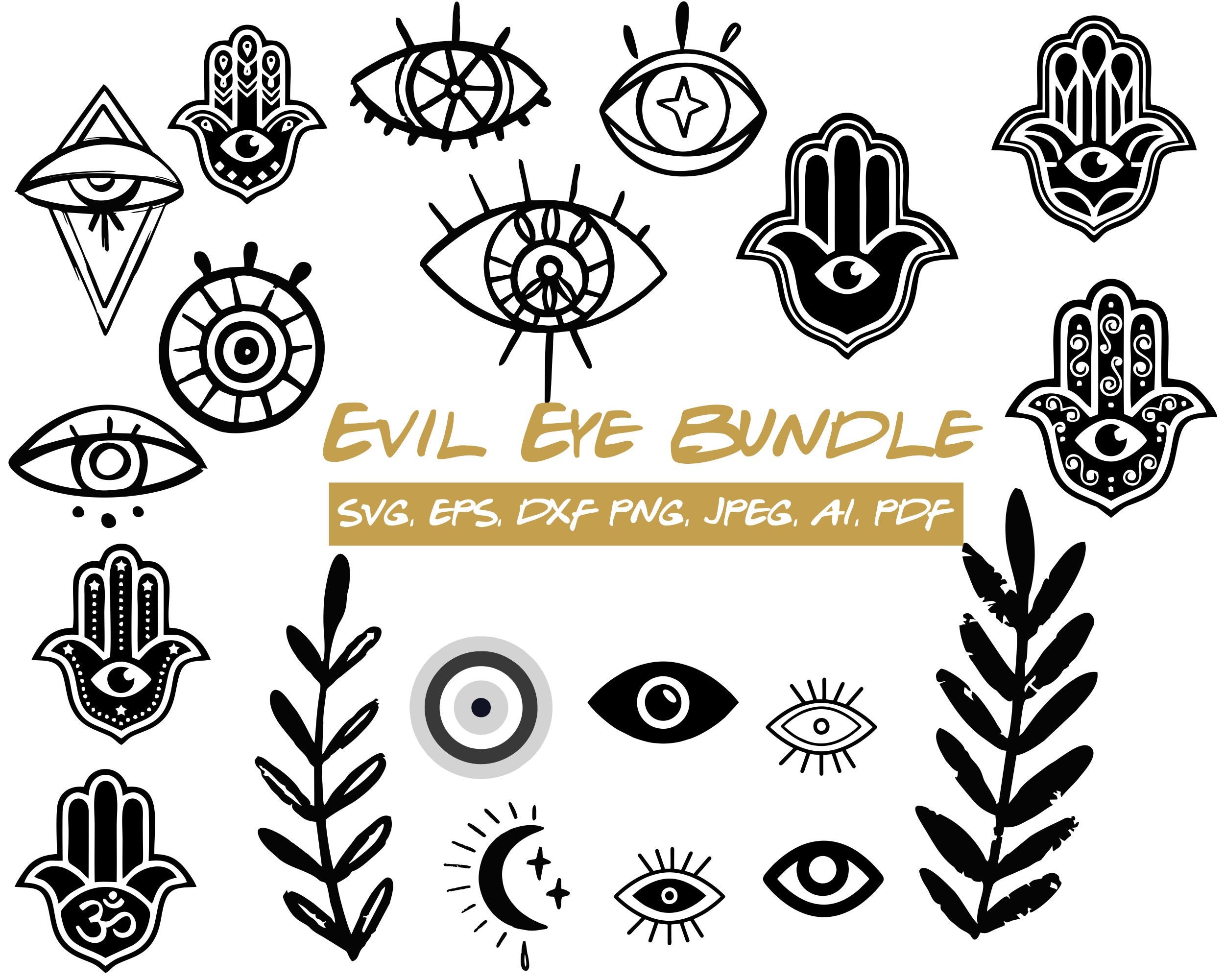 Evil Eye Bundle Svg Evil Eye Svg Hamsa Hand Svg Turkish - Etsy UK
