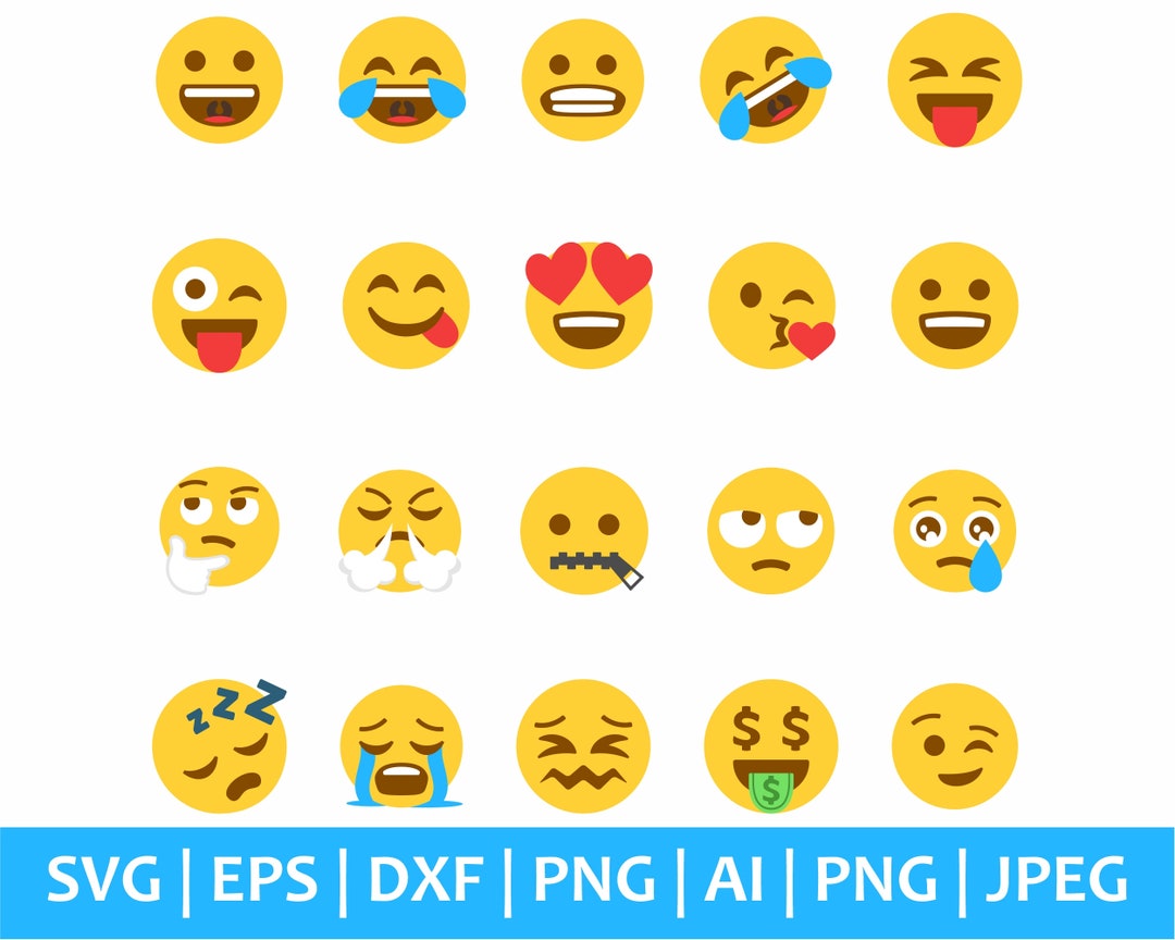 Smiley Face Svg, Emoji Svg, Happy Face Svg, Expression Svg, fichiers ...