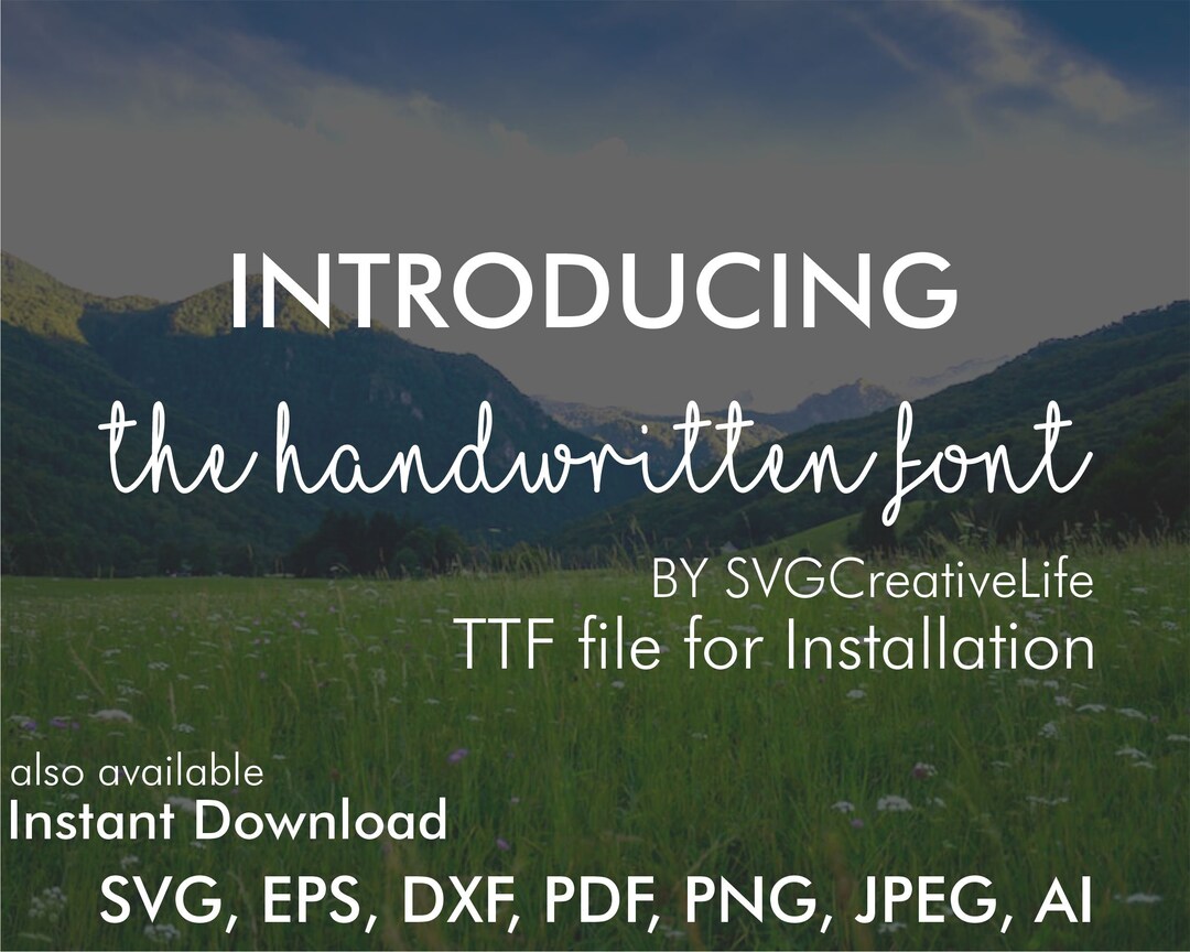 Fonts, Handwriting Font, Font for Glowforge, Font for Cricut, Font With ...