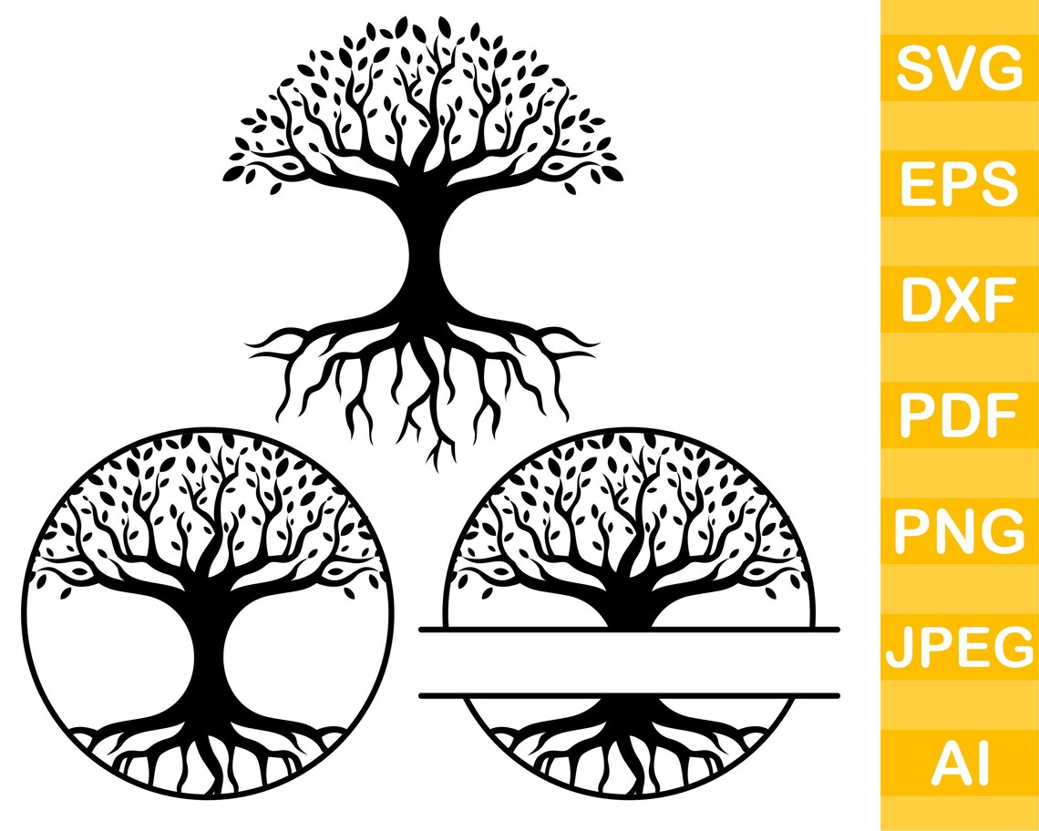 Tree of Life Svg Tree With Roots Svg Tree of Life Svg - Etsy