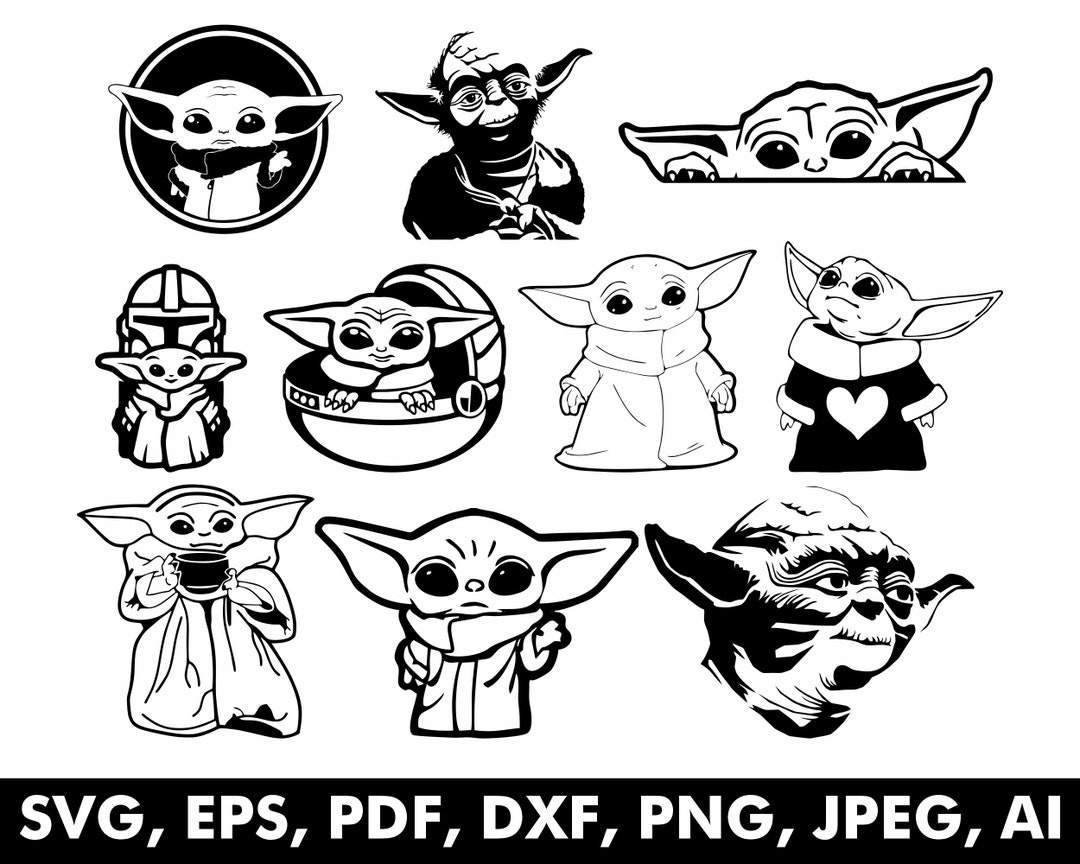 Baby Yoda Svg Bundle Baby Yoda Clipart Cartoon Movie Svg - Etsy Canada