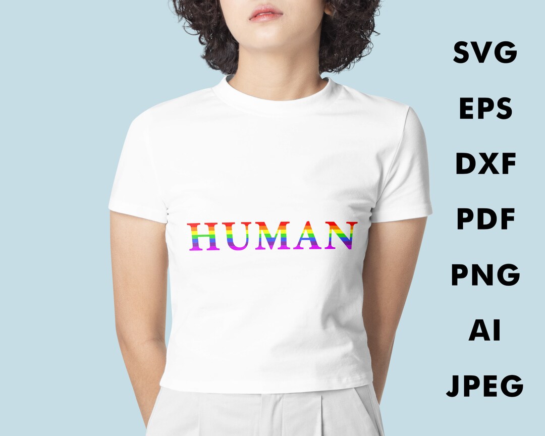 Human Svg, Rainbow Svg, Kind Svg, Pride Mouth Svg, T Shirt Svg, Clipart ...