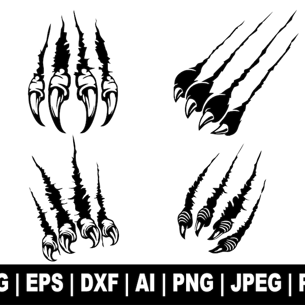 Lion Claw Svg - Etsy