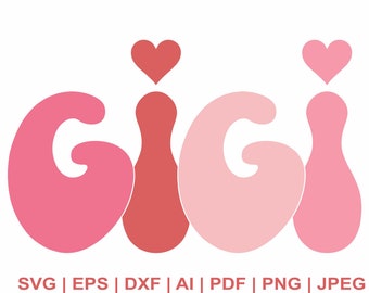 Custom SVG File GIGI and Children's Names Svg for Decal T-shirt ...