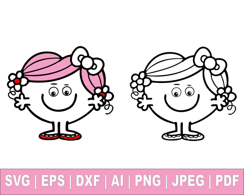 Little Miss Svg, Funny Cartoon Svg, Sublimation, Clipart, Shirt Svg ...