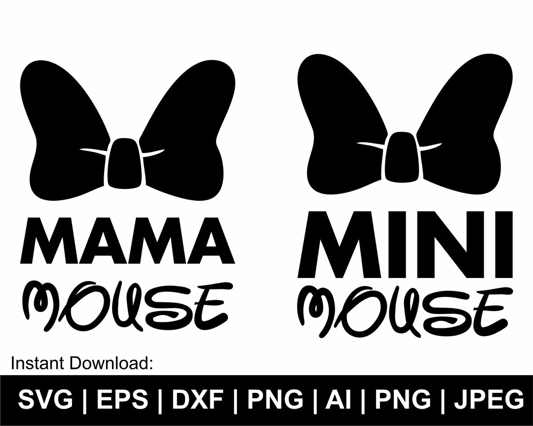 Mama Mouse Svg, Mini Mouse Svg, Mouse Head Svg, Momlife Svg, Mouse Bow ...