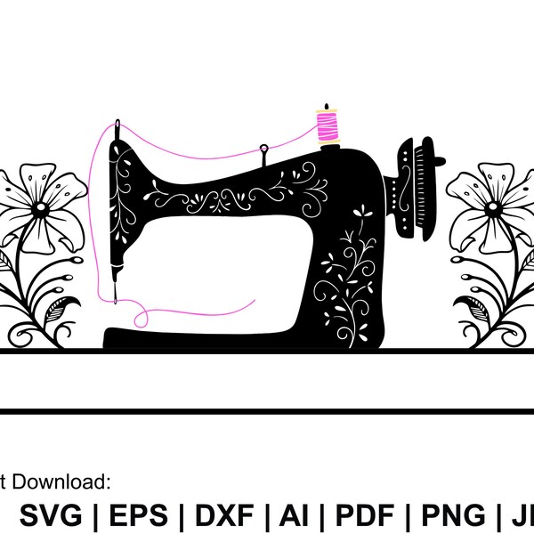 Sewing Machine Svg - Etsy