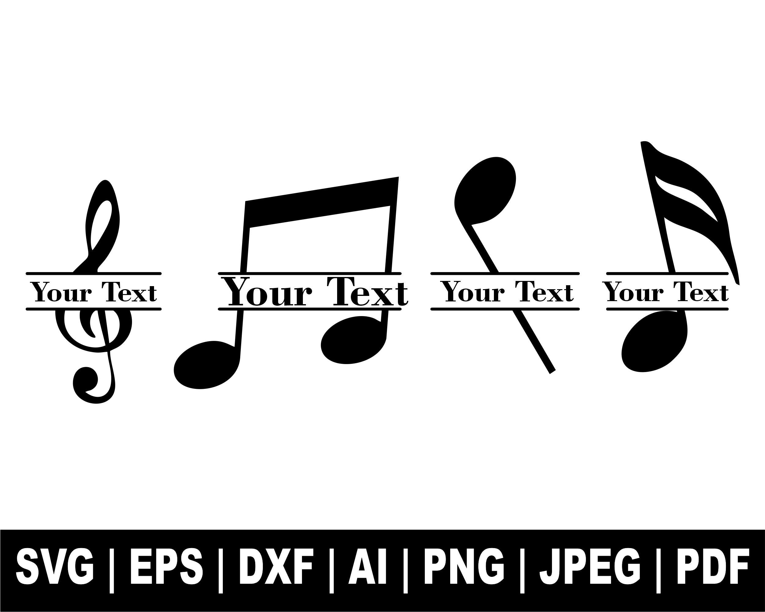 Music Notes Svg Music Notes Split Svg Custom Music Notes - Etsy Canada