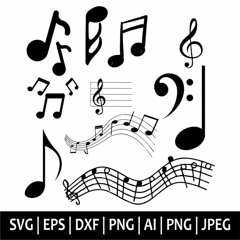 Music Notes Svg - Etsy