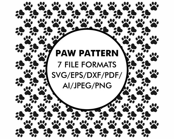Paw Pattern Svg Paw Svg Dog Paw Print Pattern Svg Dog Lover - Etsy