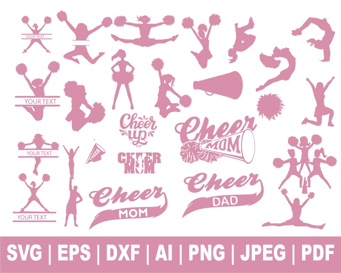 Cheerleader Svg Bundle Cheerleader Svg Cheer Mom Svg Pompom - Etsy Canada