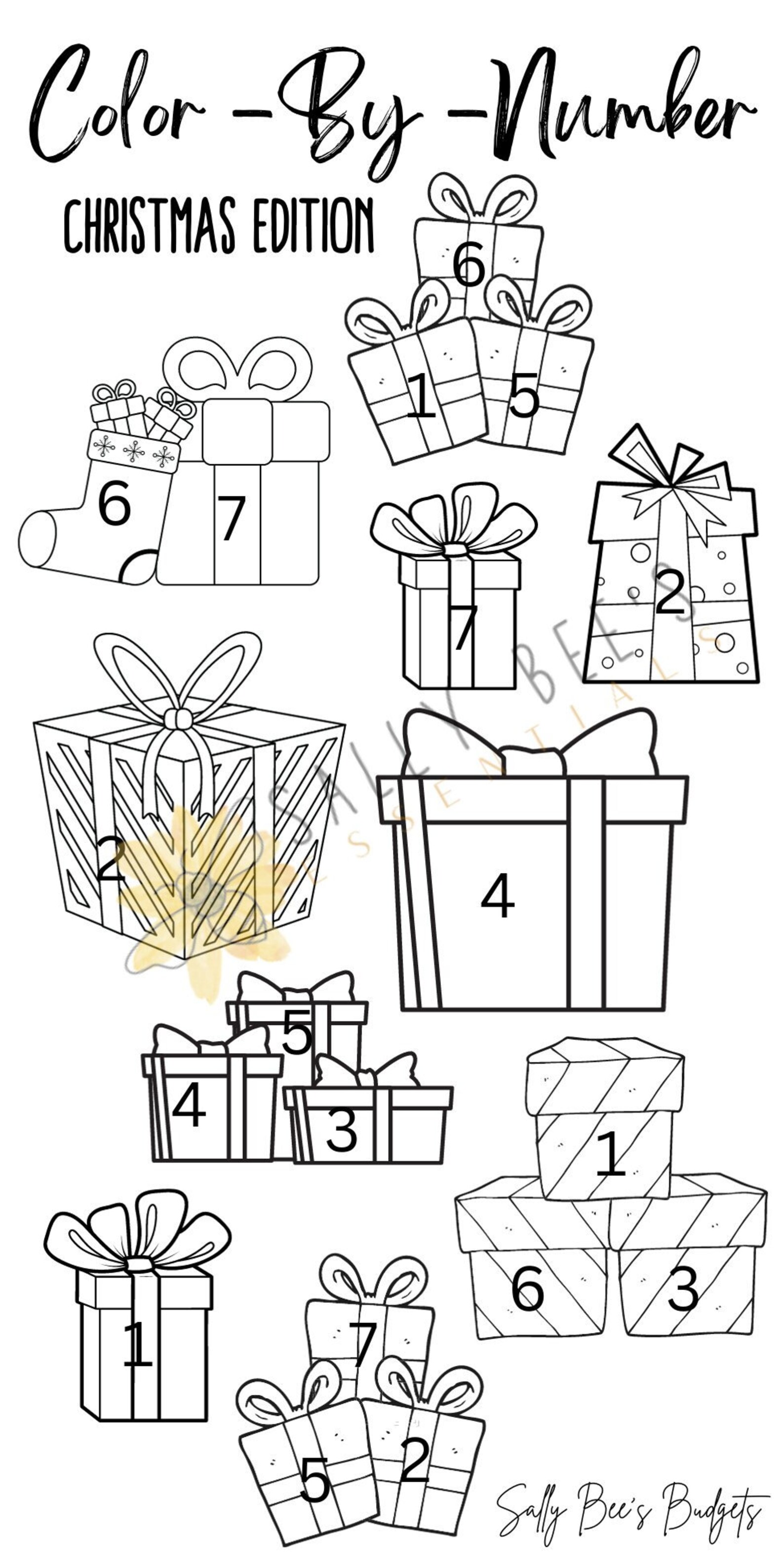 Color by Number: Christmas Edition - Etsy