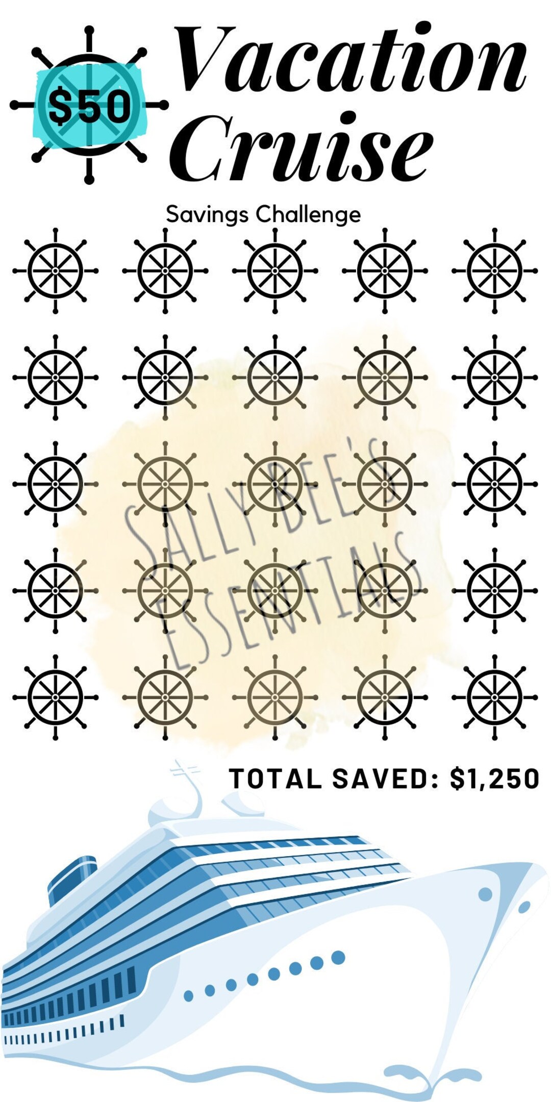 Cruise Savings Challenge - Etsy