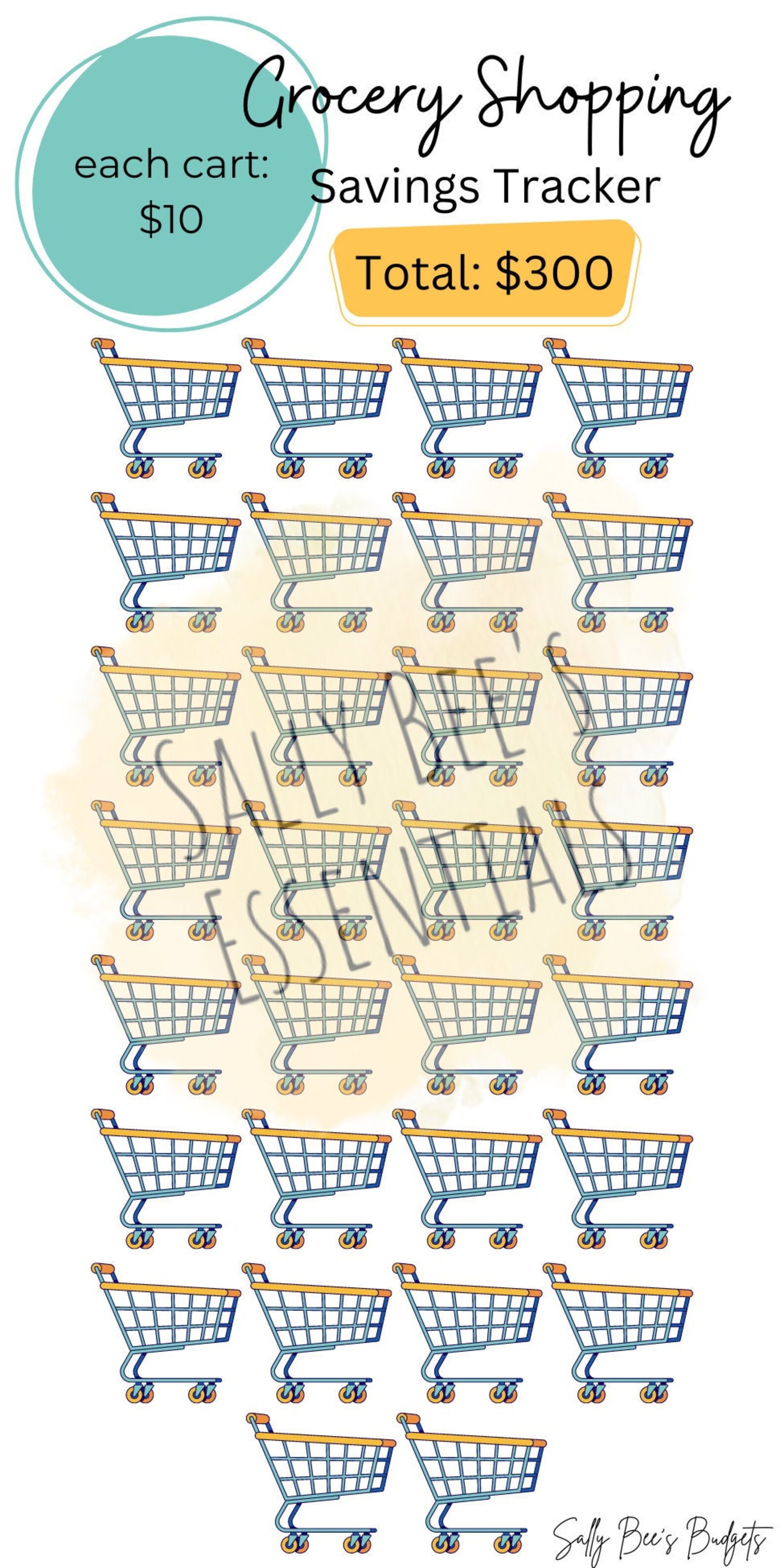 Grocery Shopping Savings Tracker - Etsy