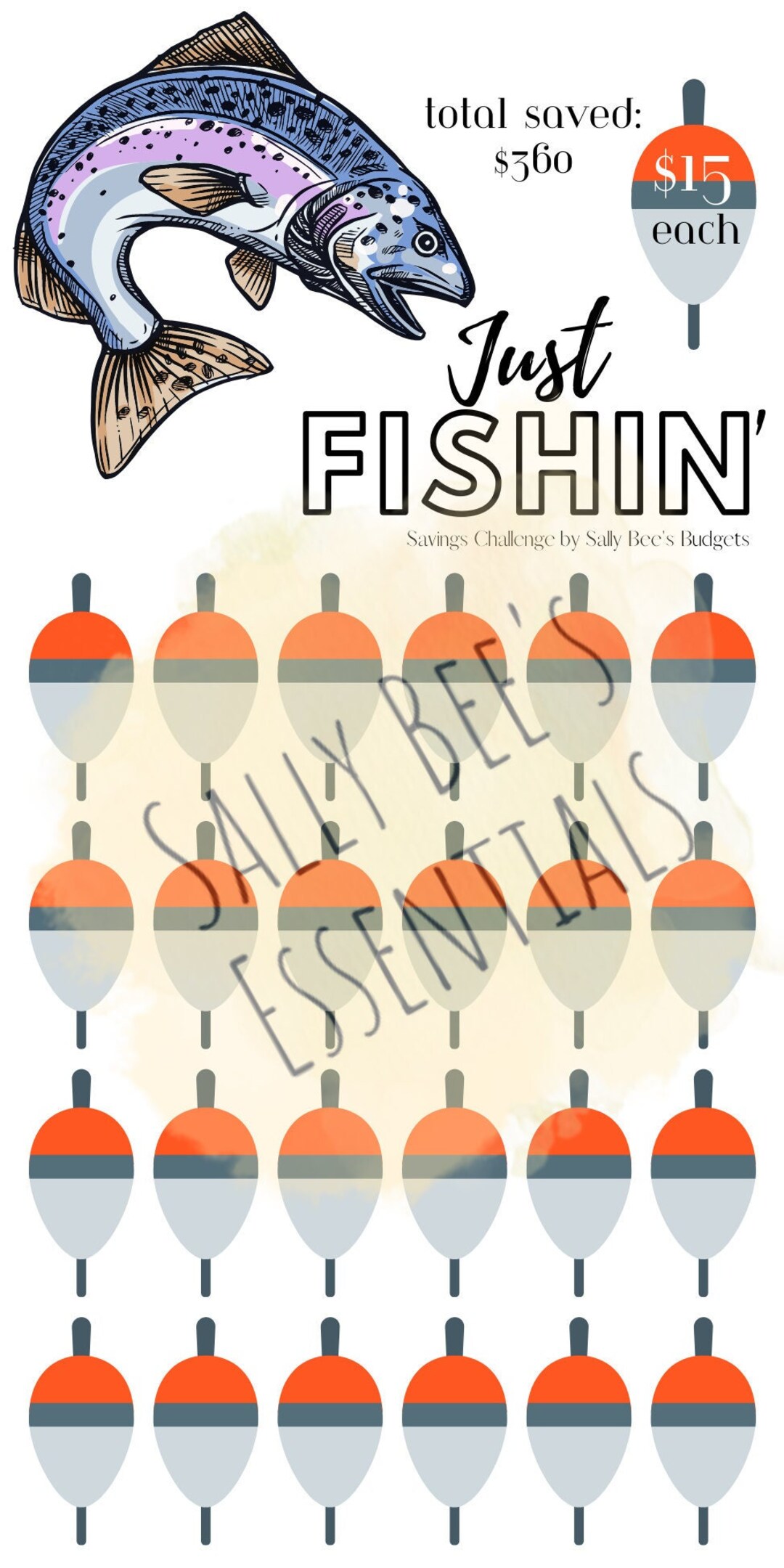 Just Fishin Savings Challenge - Etsy