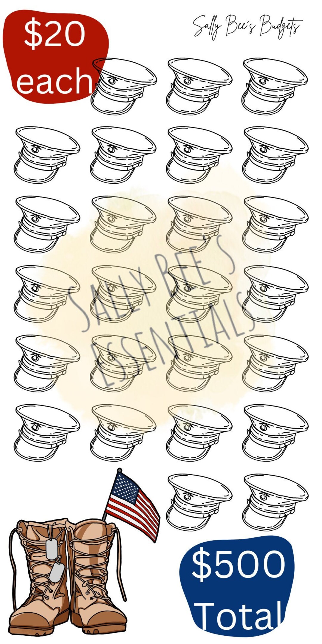 Military Savings Challenge - Etsy
