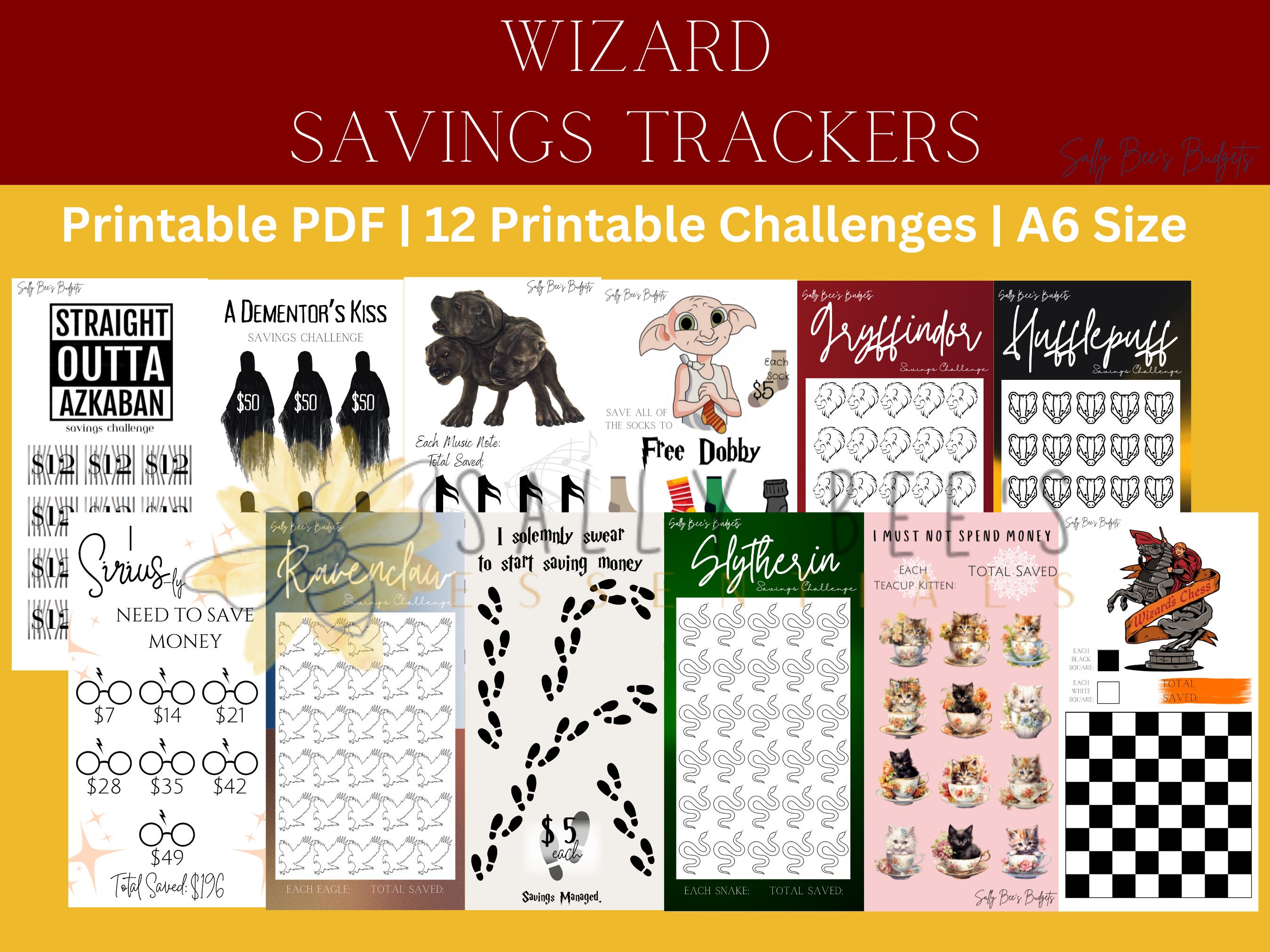 Wizard Savings Challenge Bundle - Etsy