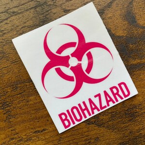Pink Biohazard Sticker - Etsy