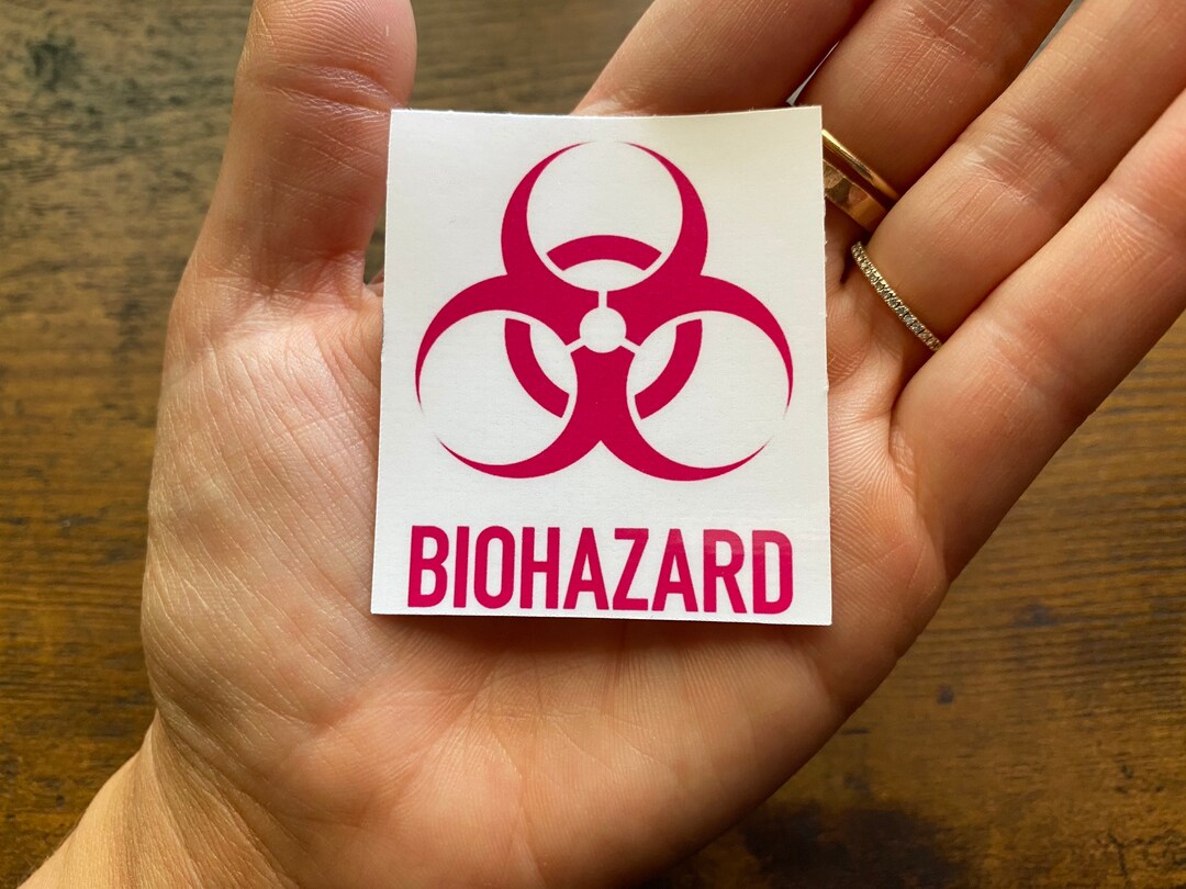 Pink Biohazard Sticker - Etsy