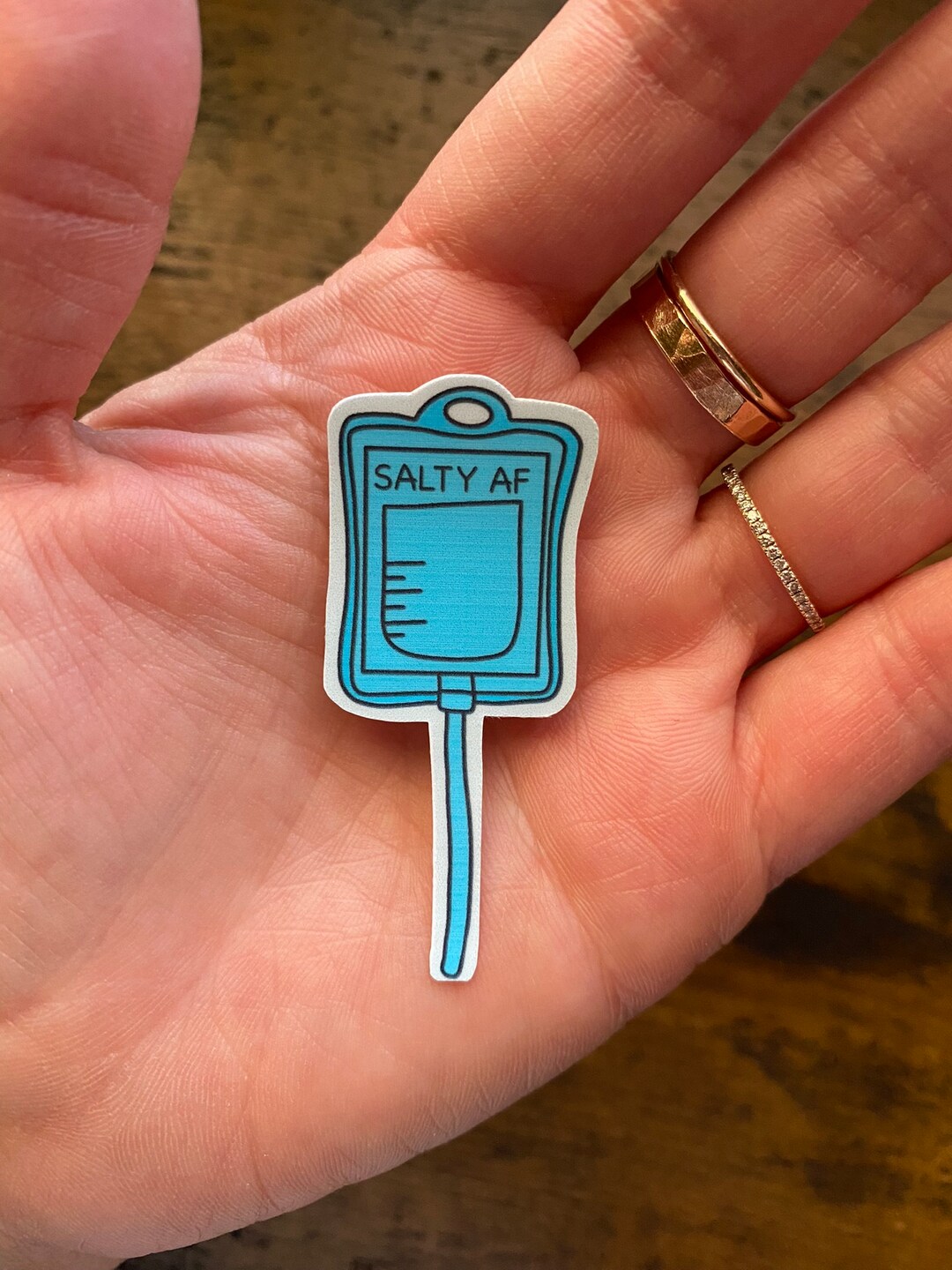 Salty AF Saline Drip Sticker - Etsy