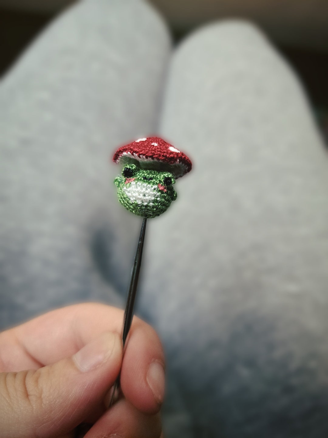 Crochet Micro Pop up Mushroom Frog - Etsy
