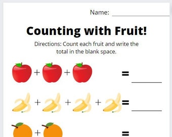 Children's Educational Spelling Activity Worksheet Fruit Themed ...