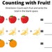 Children's Educational Counting Activity Worksheet Fruit Themed ...