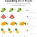 Children's Educational Counting Activity Worksheet Fruit Themed ...