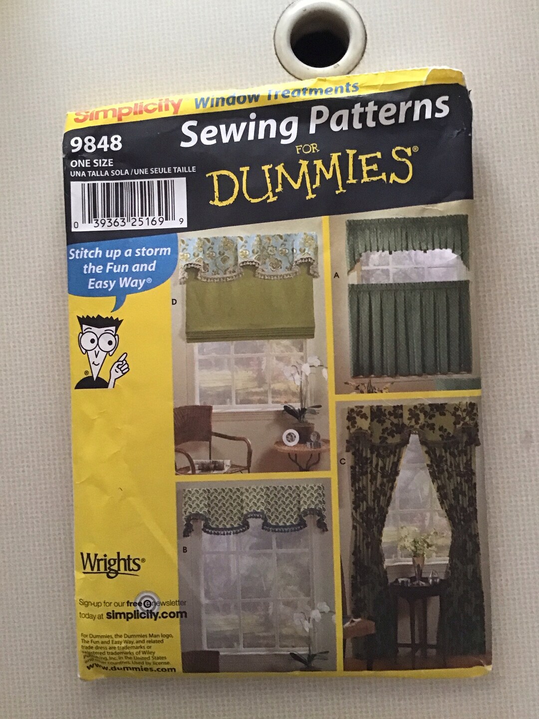 Simplicity Patterns for Dummies #9848 Window Treatments - Etsy