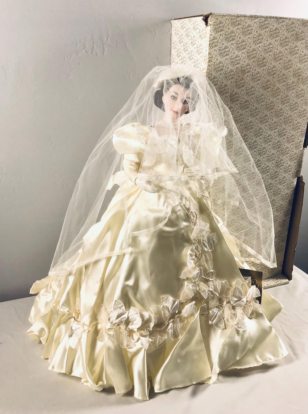 Franklin Mint Scarlet O’hara Bride Porcelain Doll - Etsy