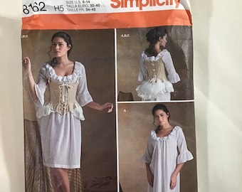 Uncut Simplicity Sewing Pattern 8162 18th Century Undergarments Pattern ...