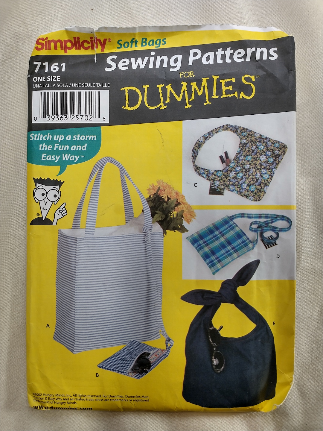 Simplicity Pattern #7161 Soft Bags Sewing Patterns for Dummies - Etsy