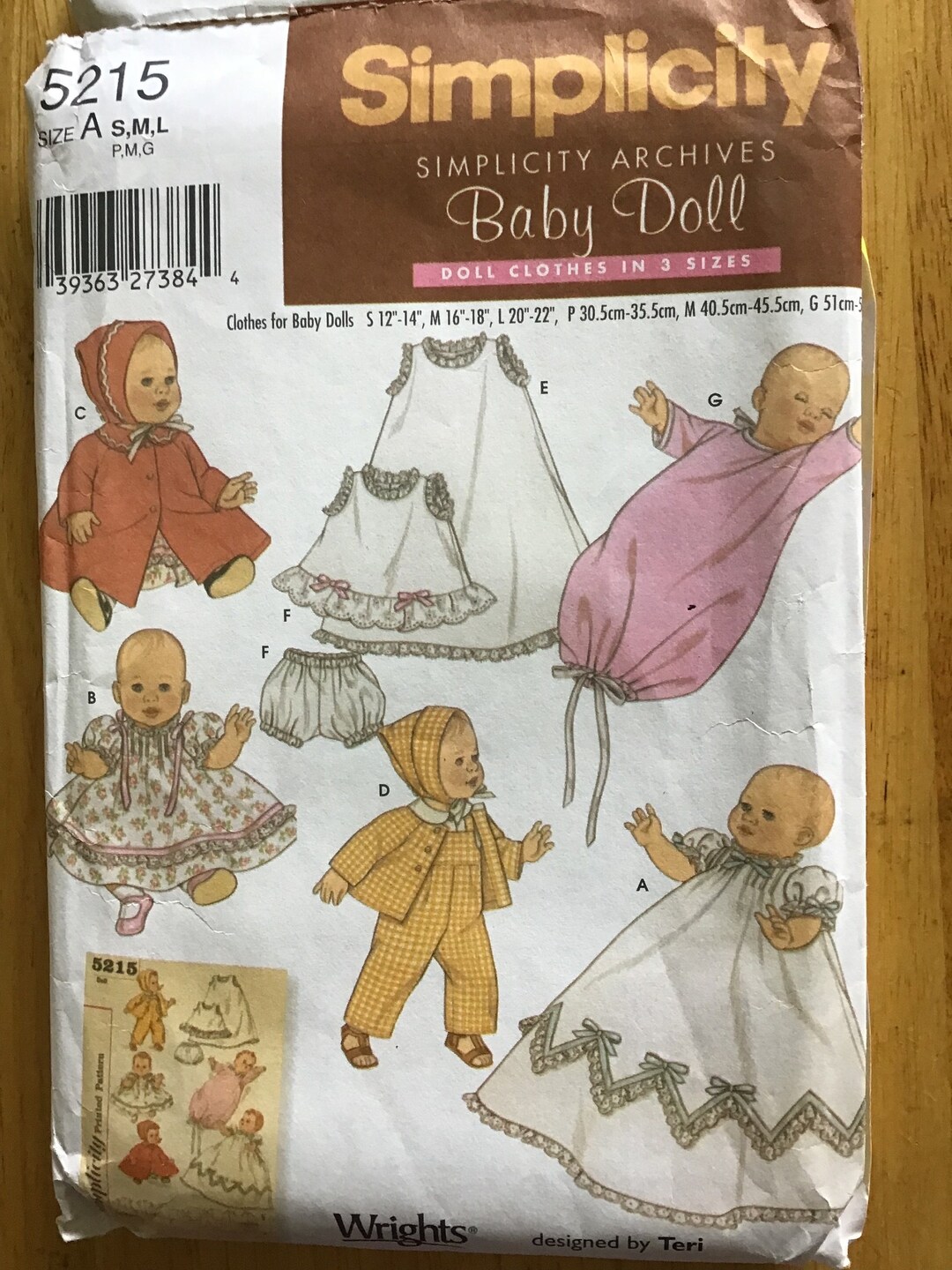 Simplicity Patterns #5215 Simplicity Archives Baby Doll Wardrobe for ...