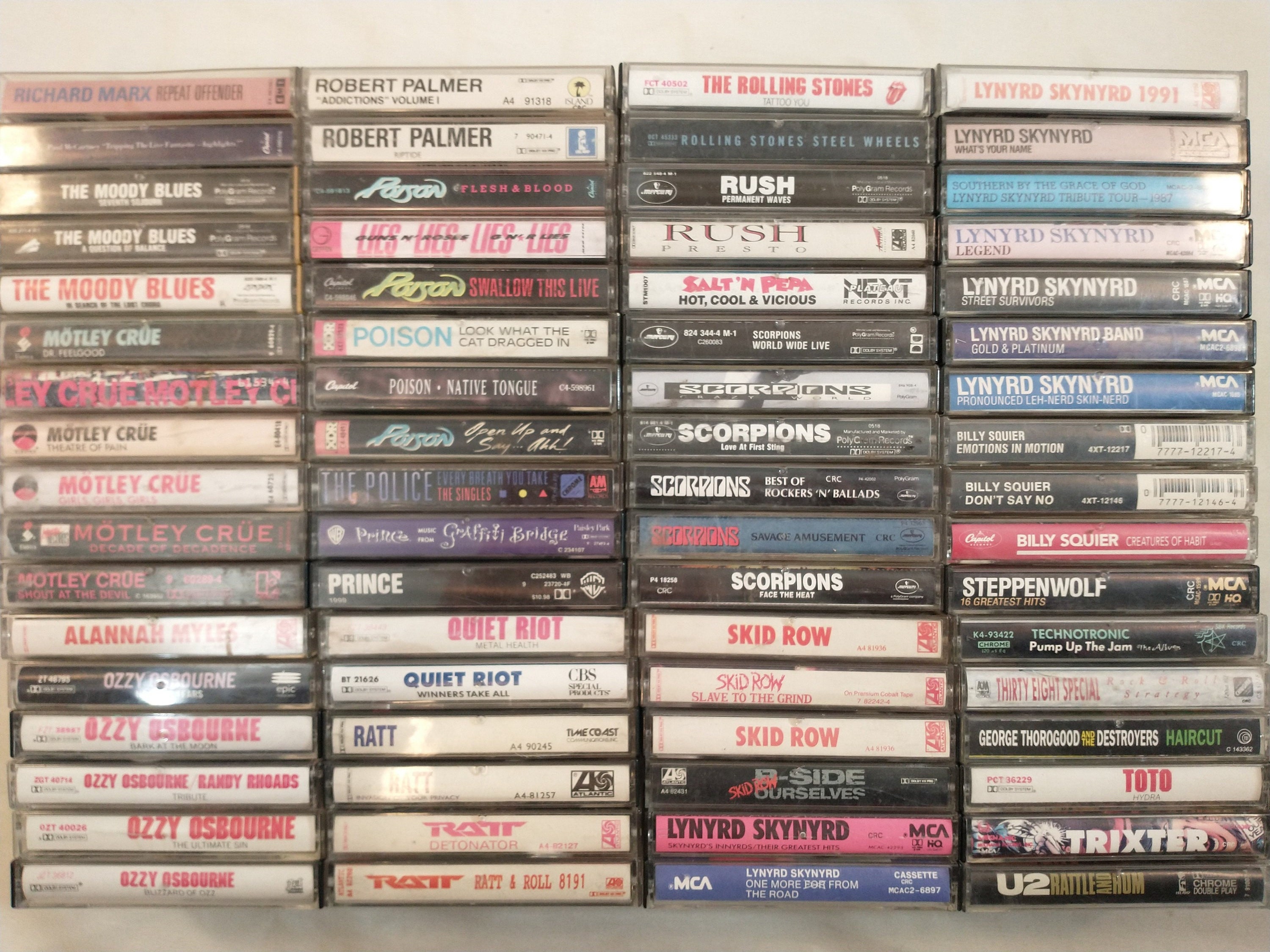 Classic Rock/metal Cassette Tapes 1960's-1990's M-T - Etsy