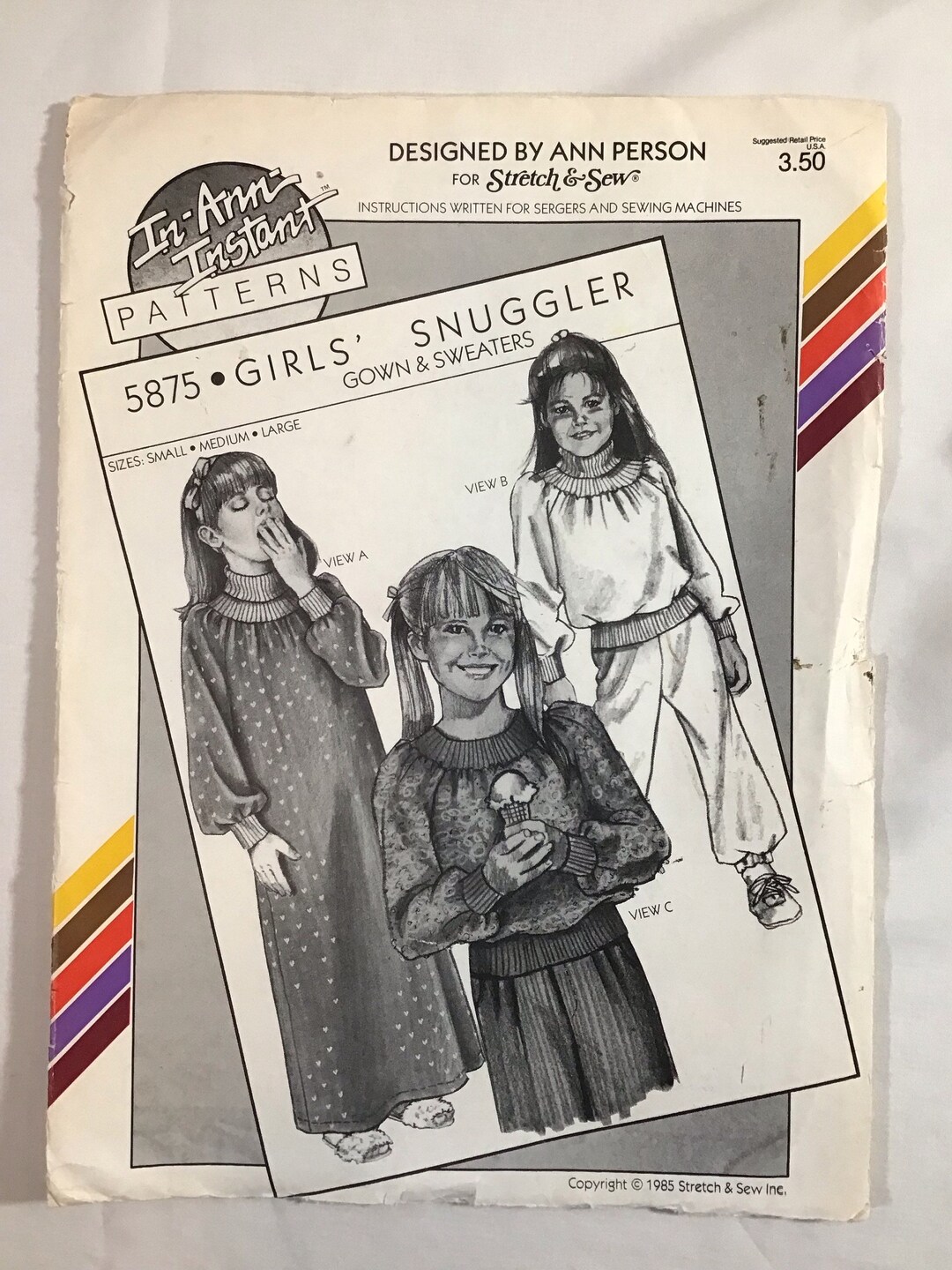 Stretch and Sew Pattern #5875 by Ann Person Girls Snuggler, Gown and ...