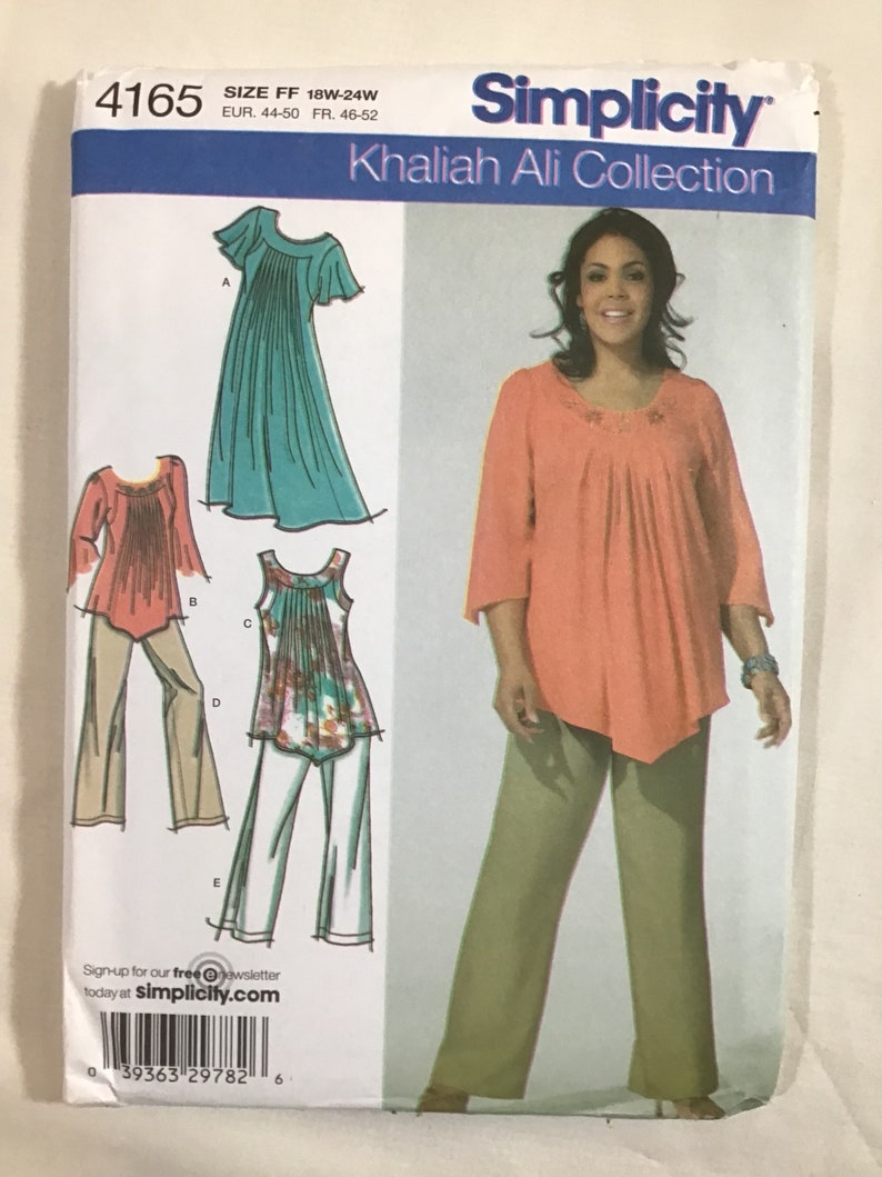 Simplicity 4165: Khaliah Ali Collection, Women's Dress/tunic Pattern ...