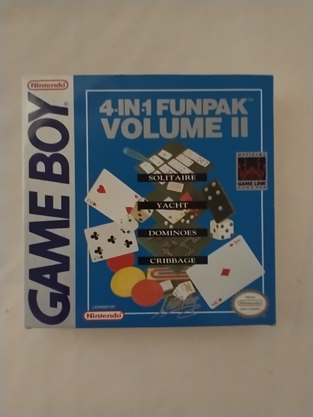 Nintendo Game Boy 4 in 1 Funpak Vol 1 Game Cartridge Solitaire , Yacht ...
