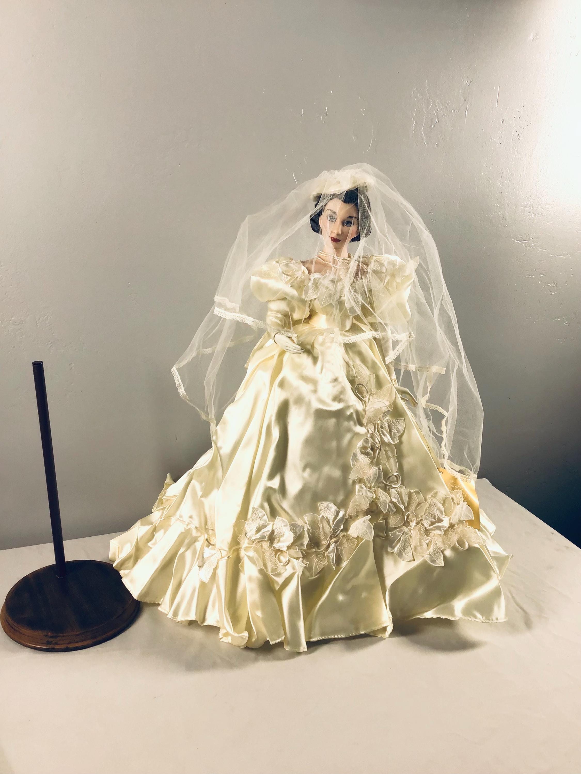Franklin Mint Scarlet O’hara Bride Porcelain Doll - Etsy