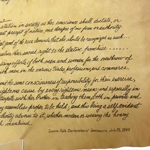 A Woman's Declaration of Independence 1848 Reproduction Document ...